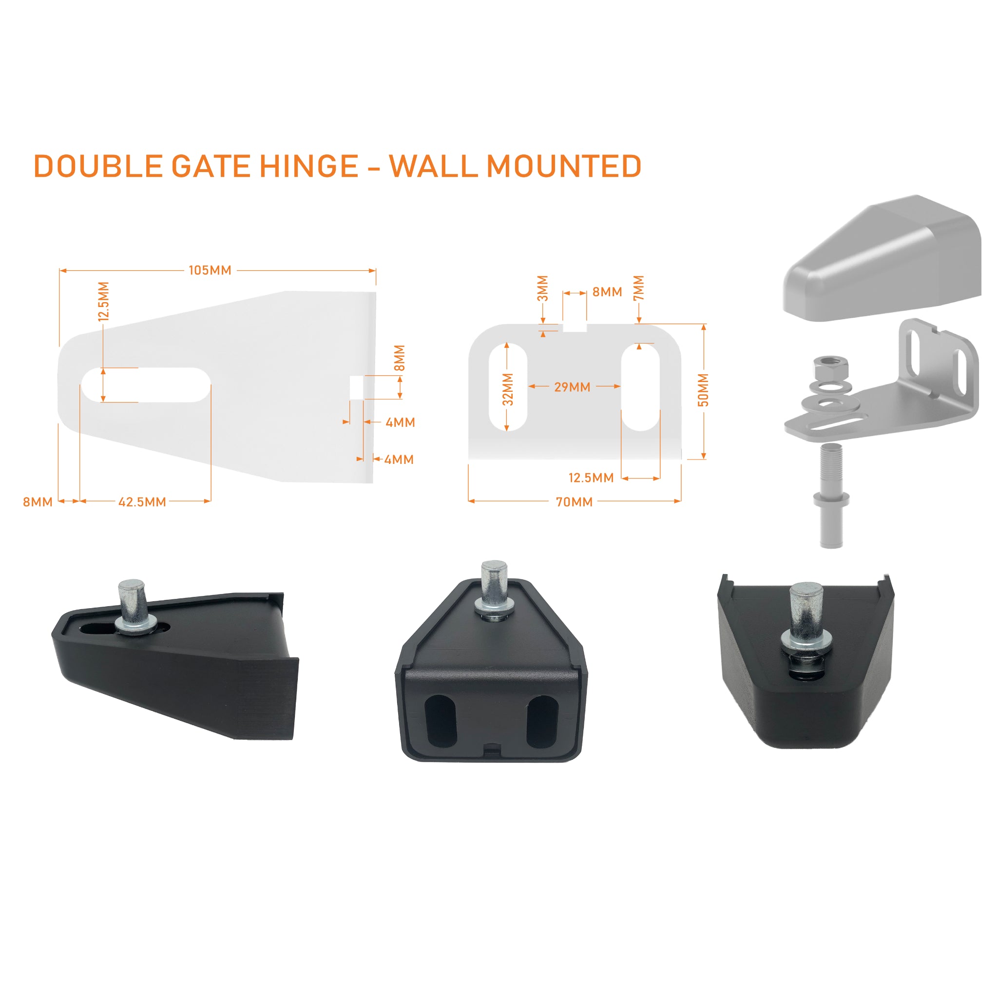 Wall Mounted Hinge – Residential Gates